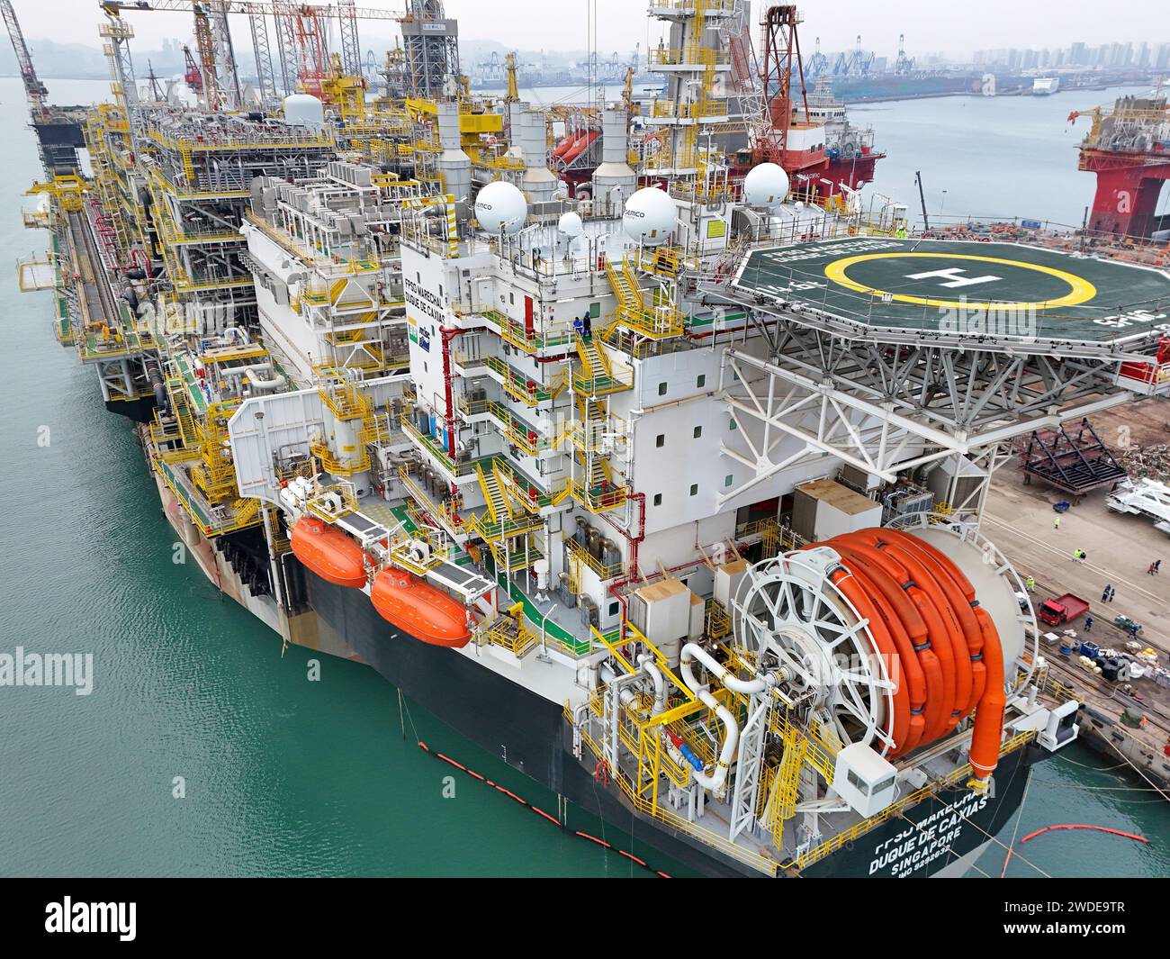 YANTAI, CHINA - JANUARY 19, 2024 - The "Marechal Duque de castias" FPSO is ready for delivery at ...