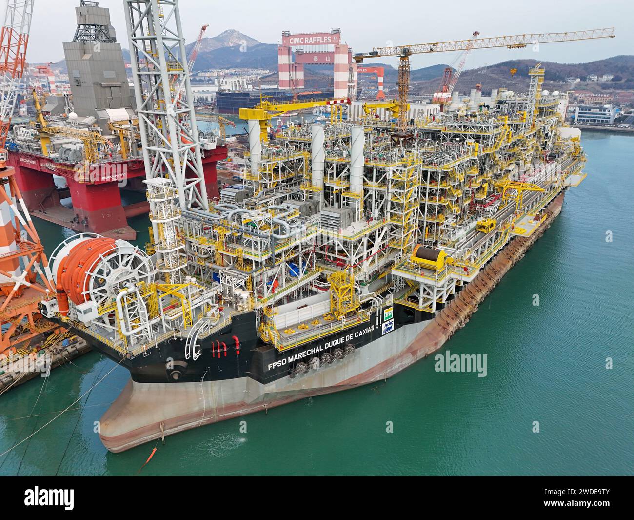 YANTAI, CHINA - JANUARY 19, 2024 - The "Marechal Duque de castias" FPSO ...