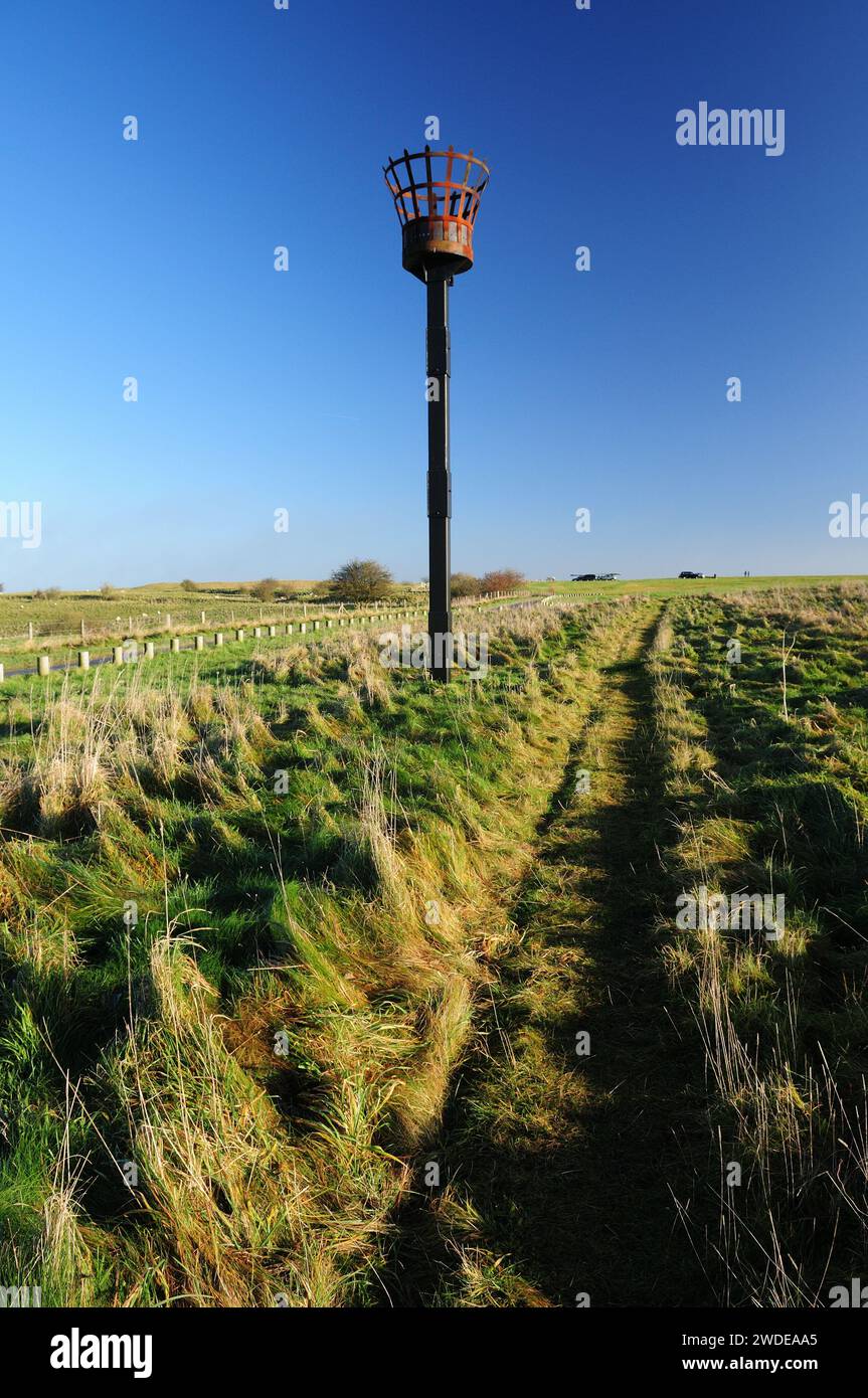 Fire beacon on the top of Westbury Hill, Wiltshire Stock Photo - Alamy
