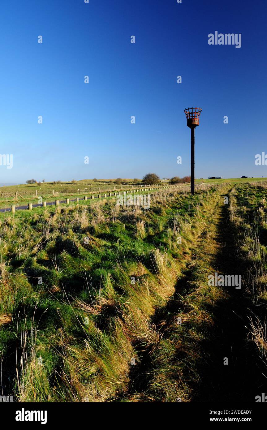 Fire beacon on the top of Westbury Hill, Wiltshire Stock Photo - Alamy