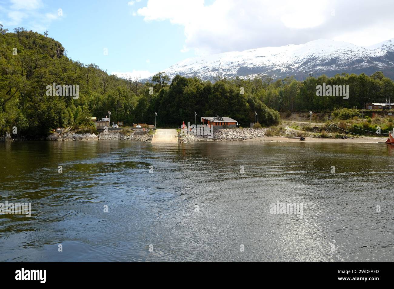 Puerto Yungay, a ferry crossing near the southern end of the Carretera ...