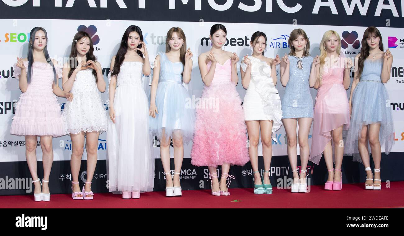 Busan, South Korea. 10th Jan, 2024. Japanese Mako, Rio, Nina, Mayuka, Ayaka, Maya, Rima, Riku ...