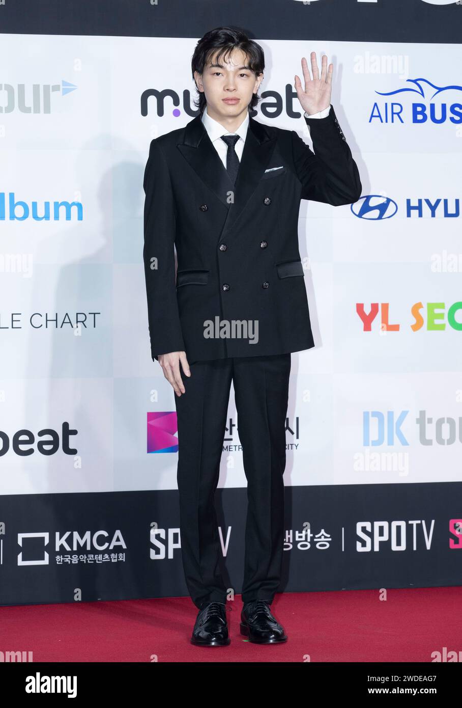 Busan, South Korea. 10th Jan, 2024. Japanese singer imase, attend a red ...