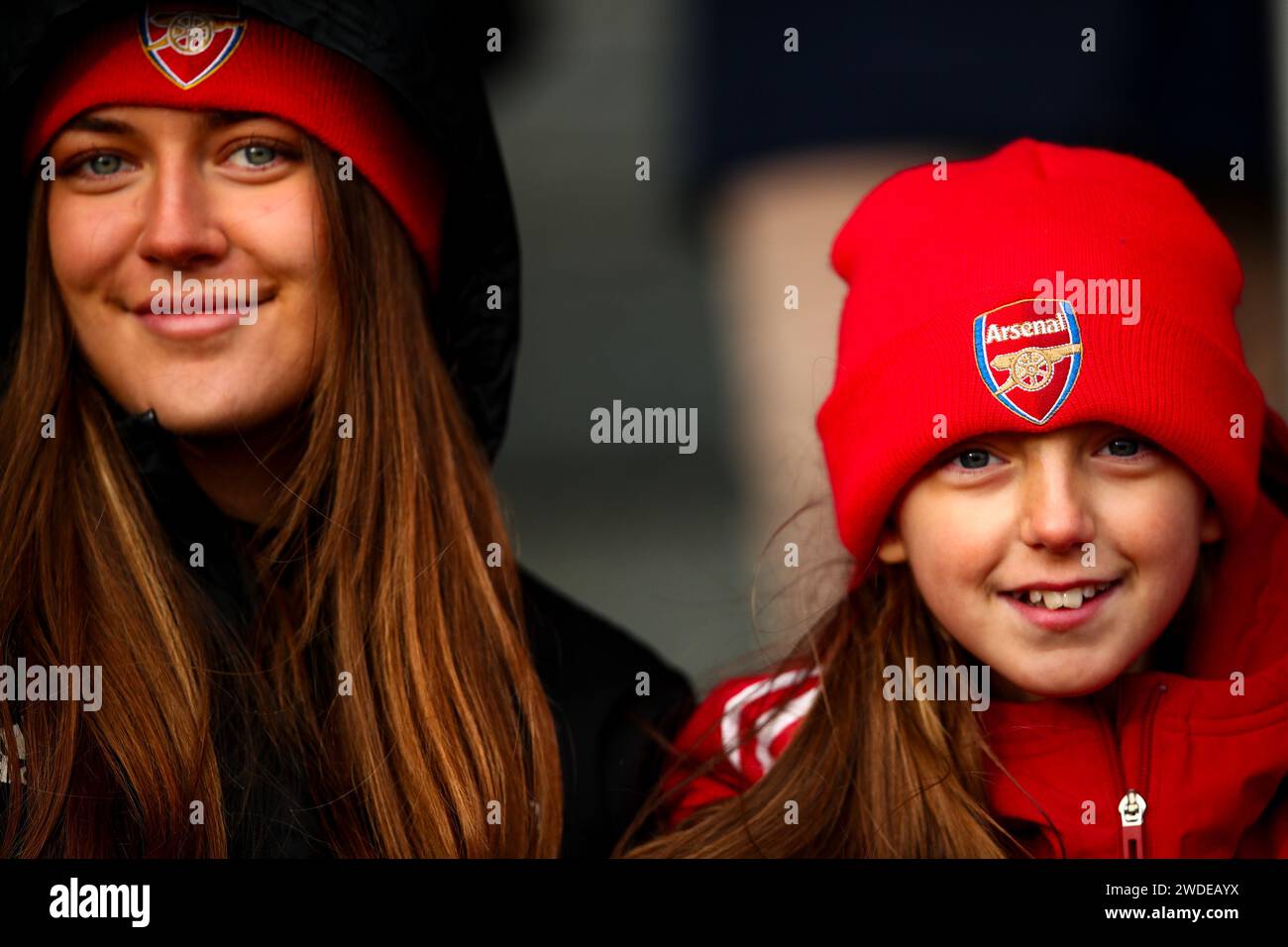 London, UK. 20 January, 2024. Female Arsenal supporters during the ...