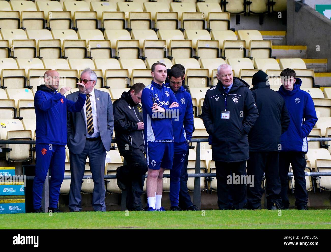Rangers assistant manager Alex Rae (left) ahead of the Scottish Gas ...