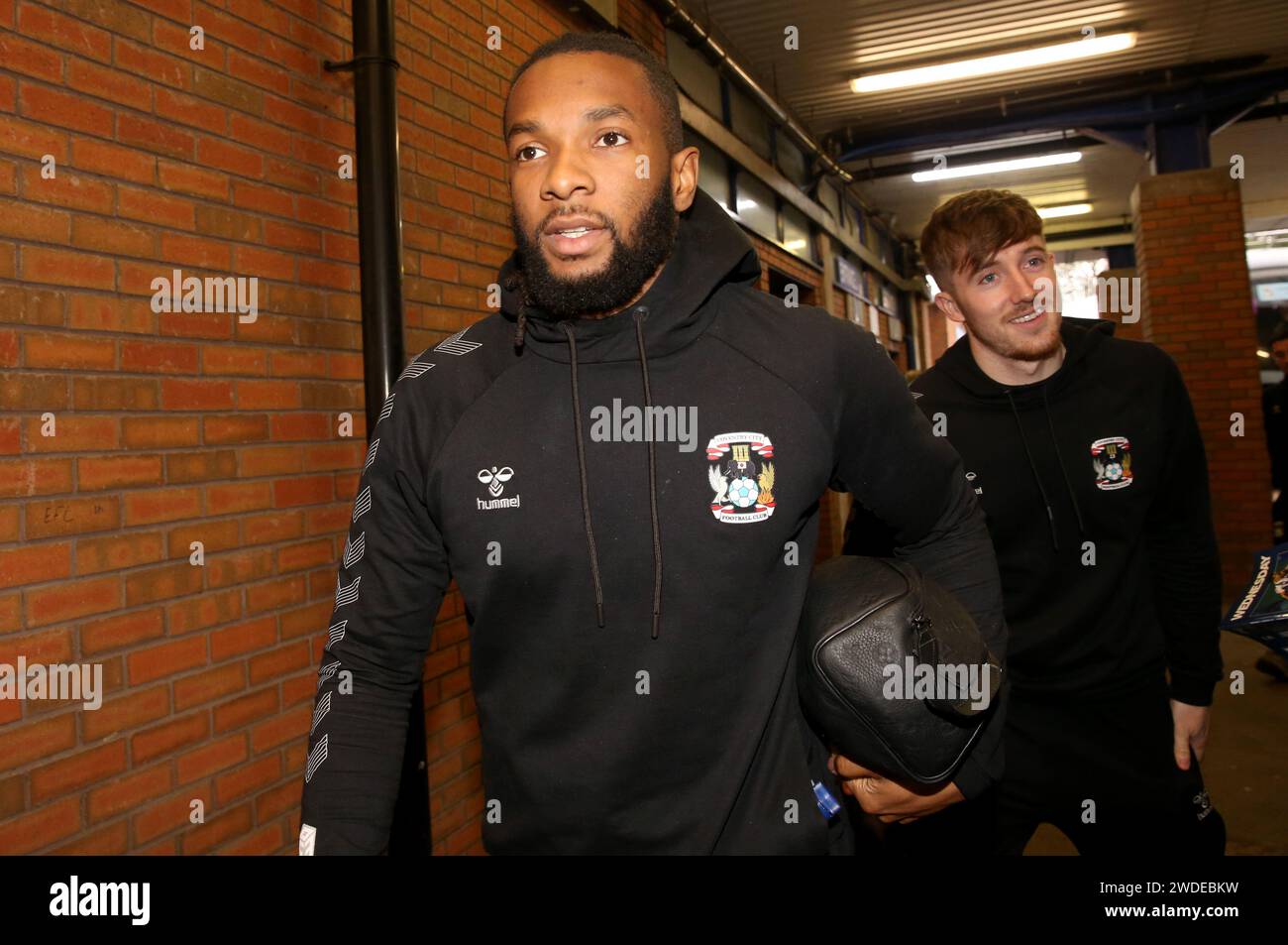 Coventry City's Kasey Palmer arrives at the ground before the Sky Bet ...