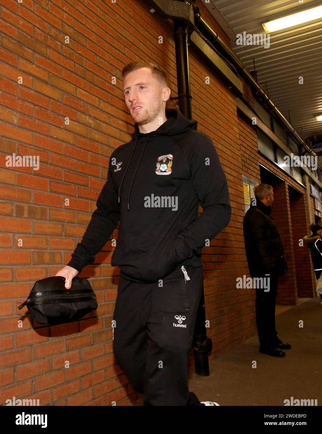 Coventry City's Jamie Allen arrives at the ground ahead of the Sky Bet ...