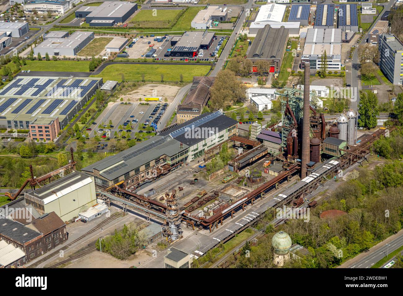 Aerial view, Former blast furnace of the Henrichshütte, Welper ...