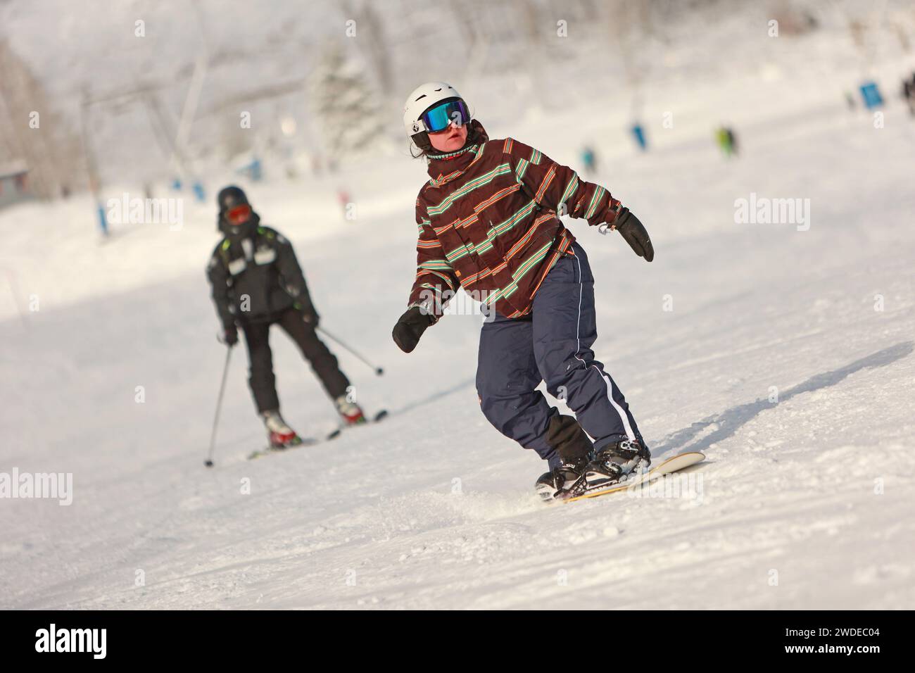 Braunlage, Germany. 20th Jan, 2024. Winter sports enthusiasts are out ...