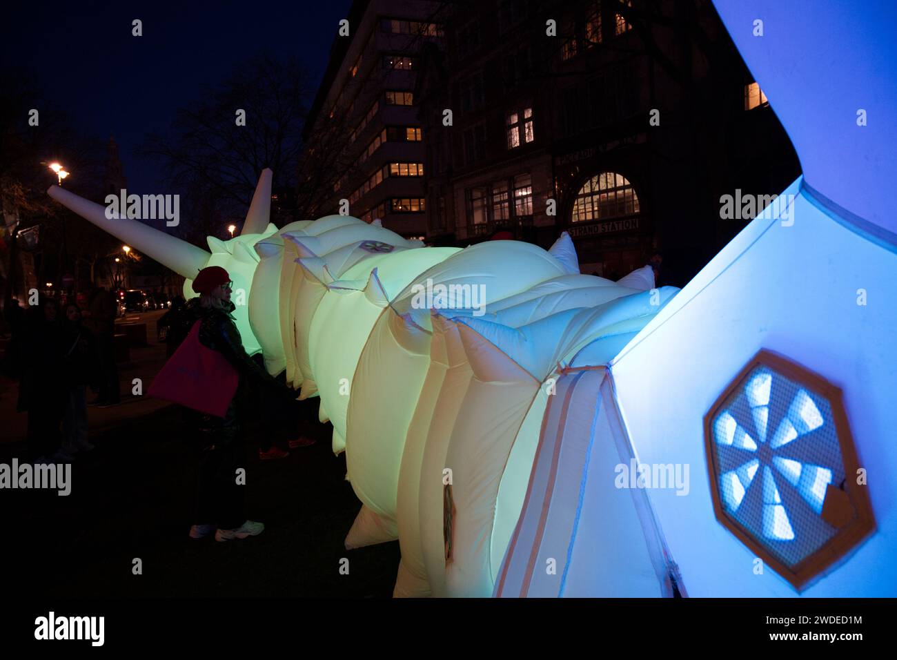 Soft robotics snail at Glowbot Garden art exhibition Stock Photo - Alamy
