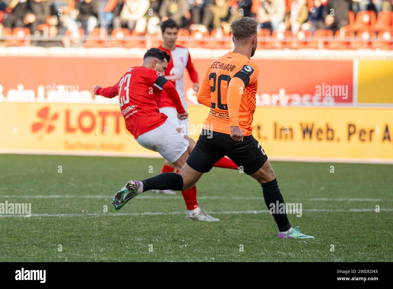 Halle, Deutschland 20. Januar 2024: 3.Liga - 2023/2024 - Hallescher FC ...