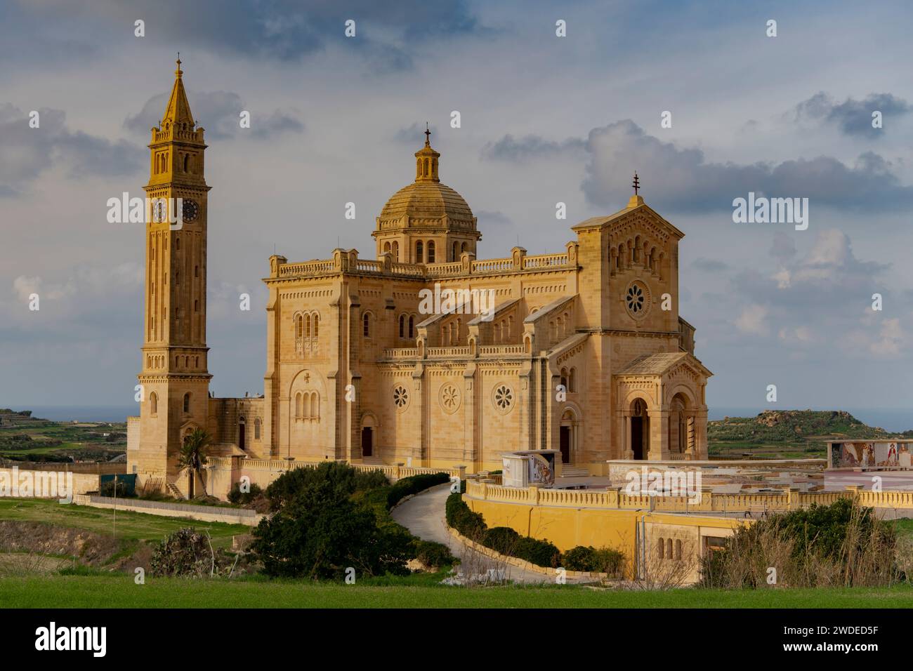Basilica of the Blessed Virgin Of Ta Pinu in Gozo, Malta Stock Photo ...