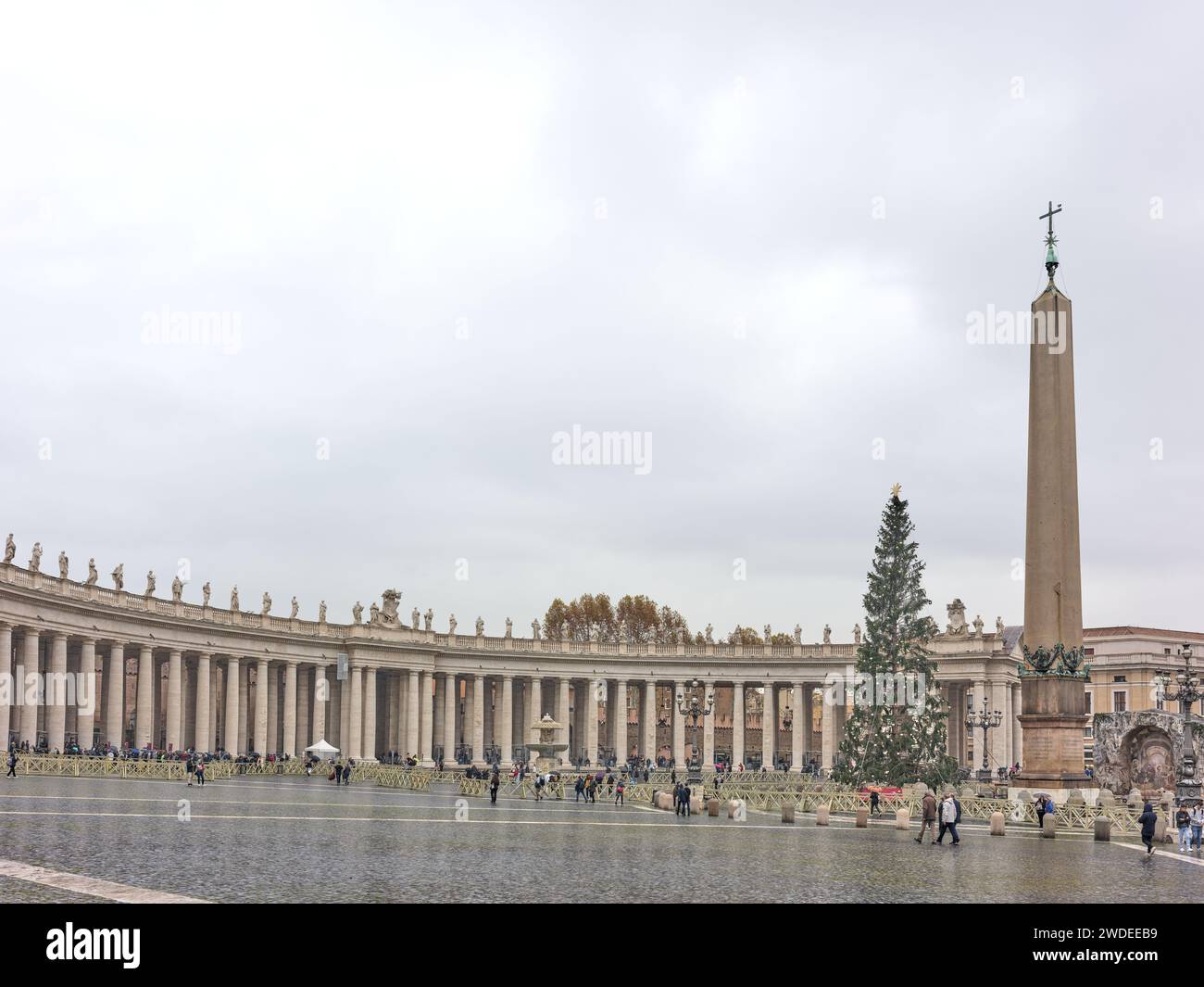 Colonnade by Bernini around the square of St Peter, Vatican city, Rome ...