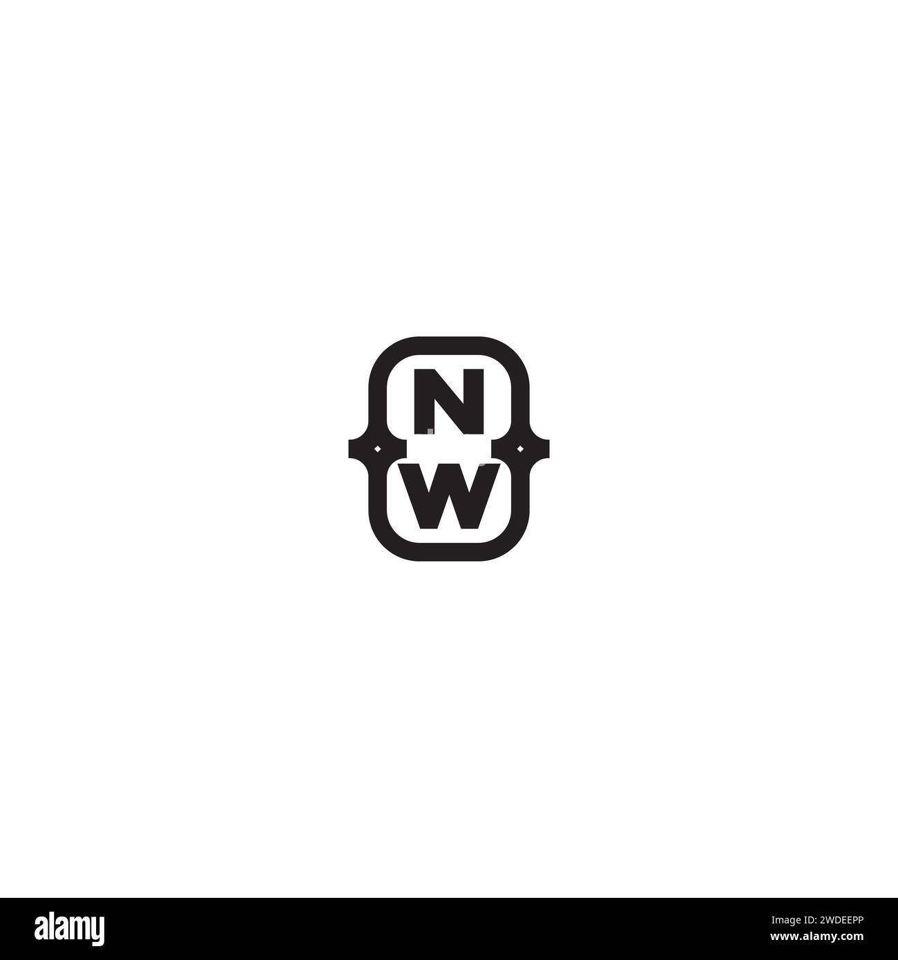 Nw letter design hi-res stock photography and images - Alamy