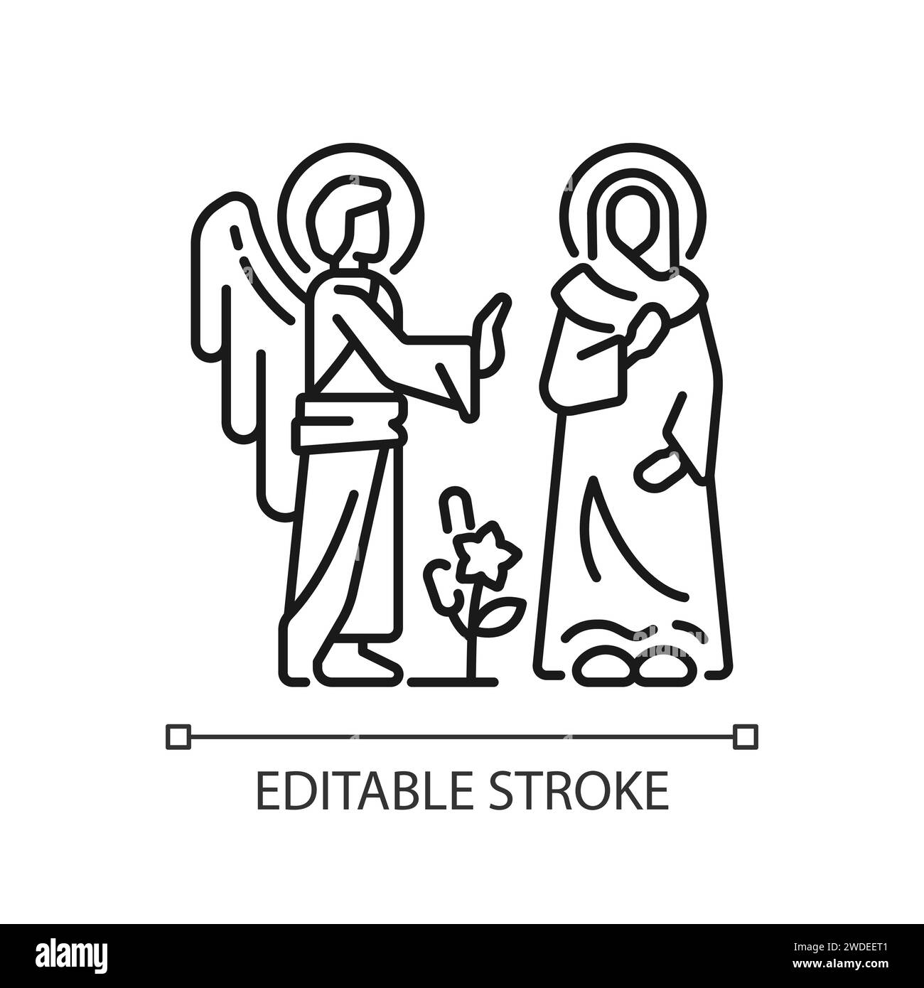Annunciation linear icon Stock Vector Image & Art - Alamy