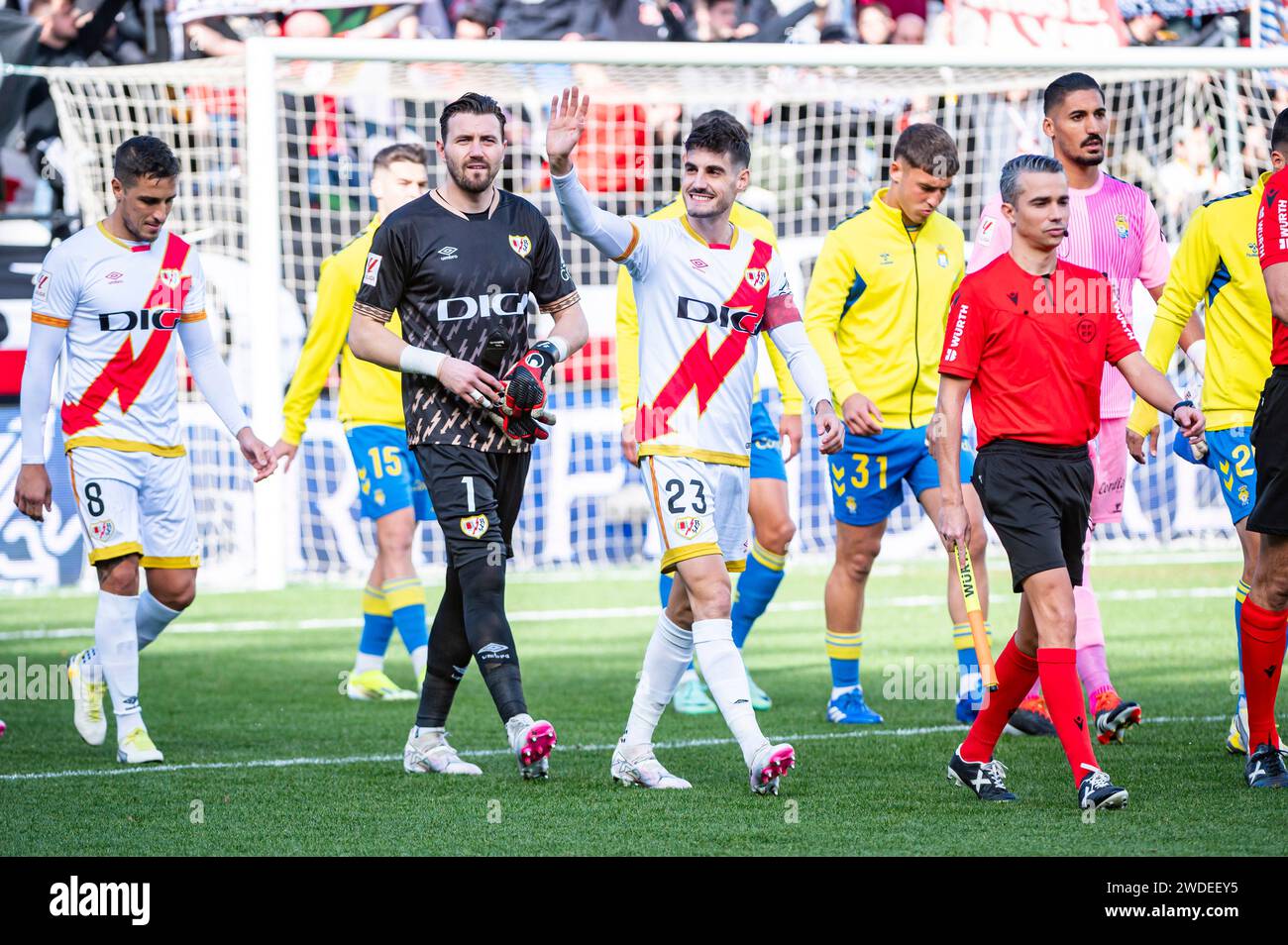 Madrid, Madrid, Spain. 20th Jan, 2024. Oscar Valentin of Rayo Vallecano ...
