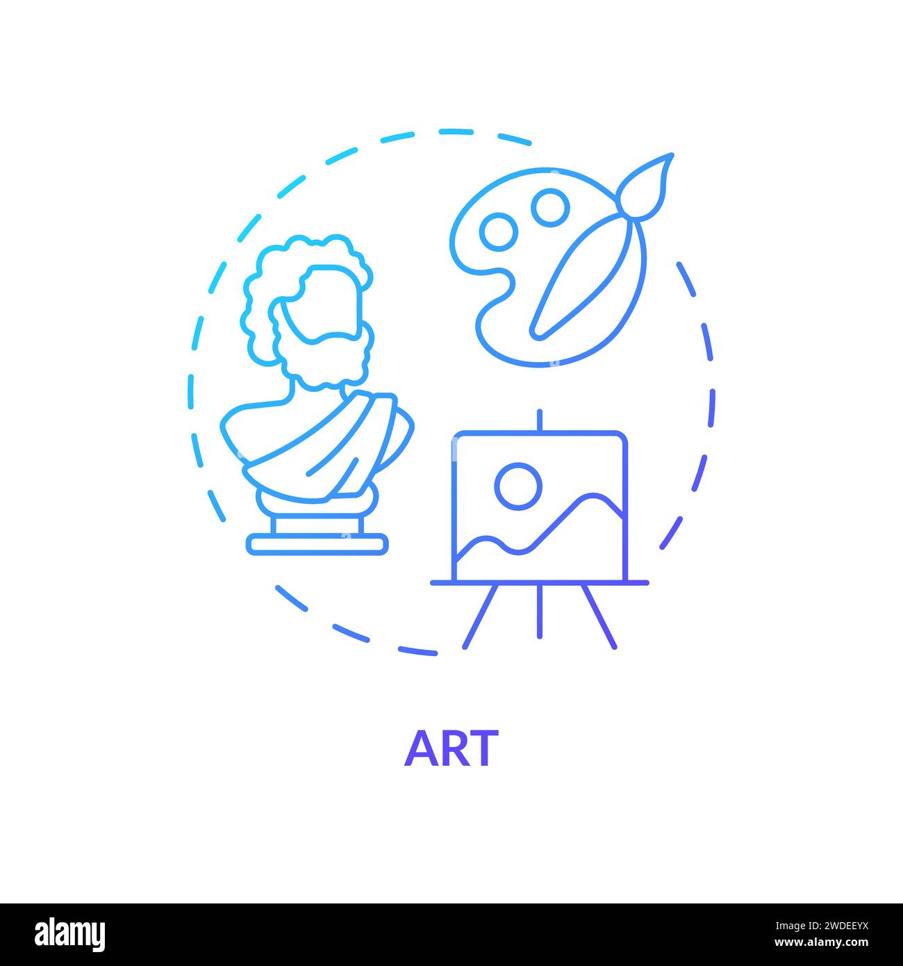 Thin line simple gradient art icon concept Stock Vector Image & Art - Alamy