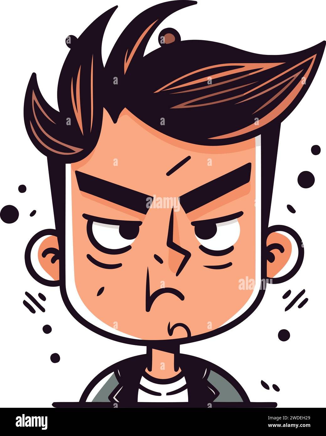 Vector Illustration Angry Boy Shouting With Mom Stock