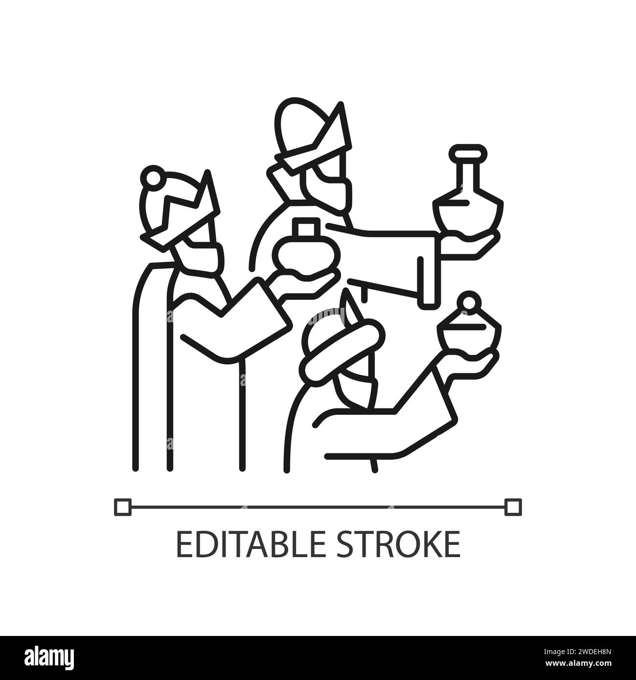 Nativity kings line art hi-res stock photography and images - Alamy