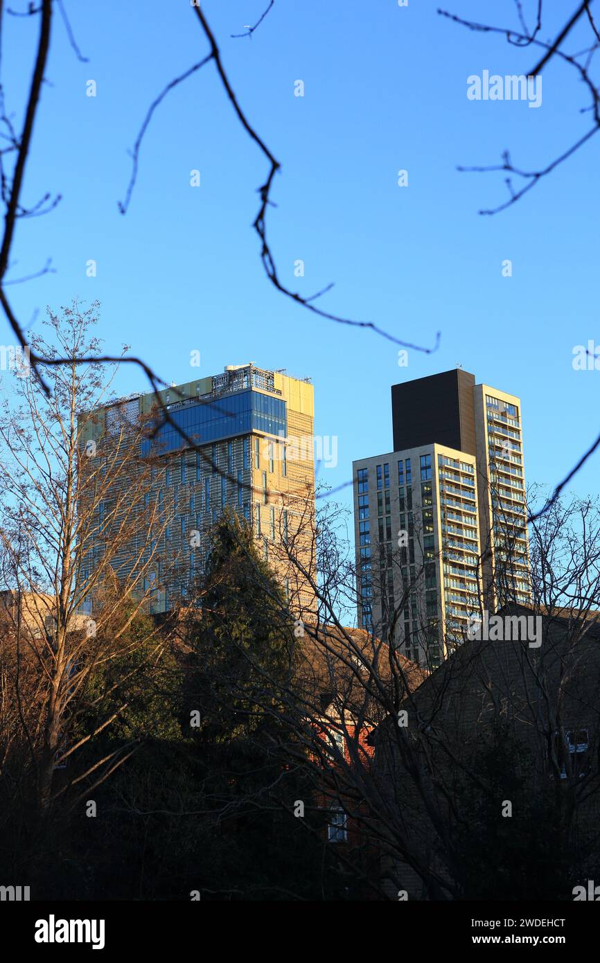 Victoria Square Development, Woking, Surrey, UK, with Hilton Hotel left ...