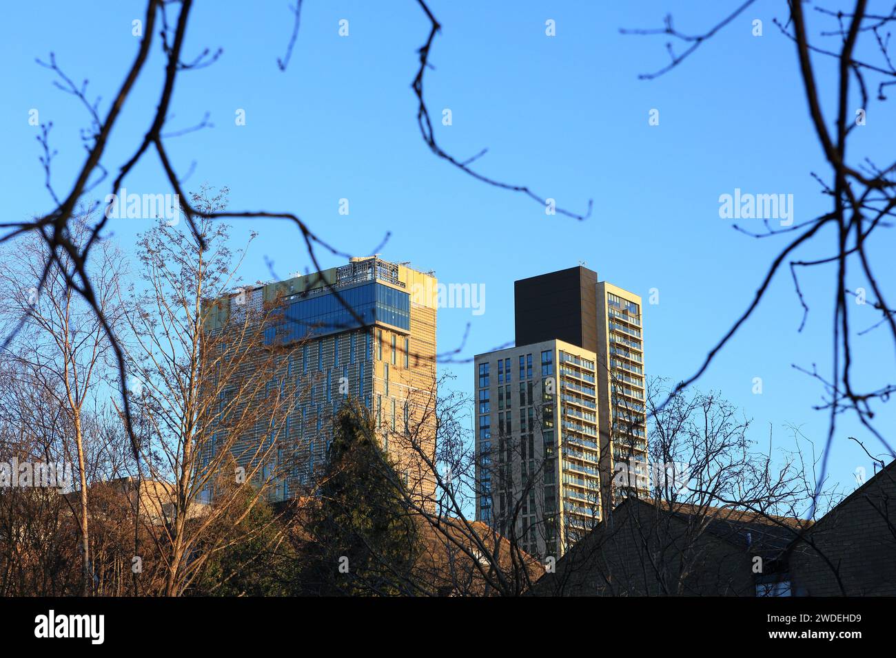 Victoria Square Development, Woking, Surrey, UK, with Hilton Hotel left ...
