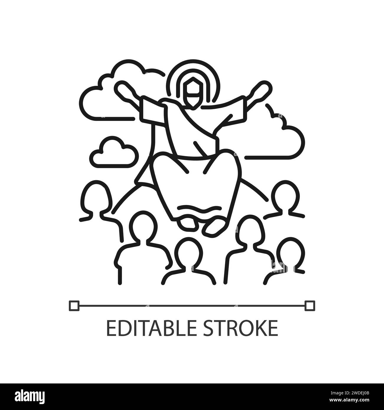 Christ preaching to his disciples Cut Out Stock Images & Pictures - Alamy