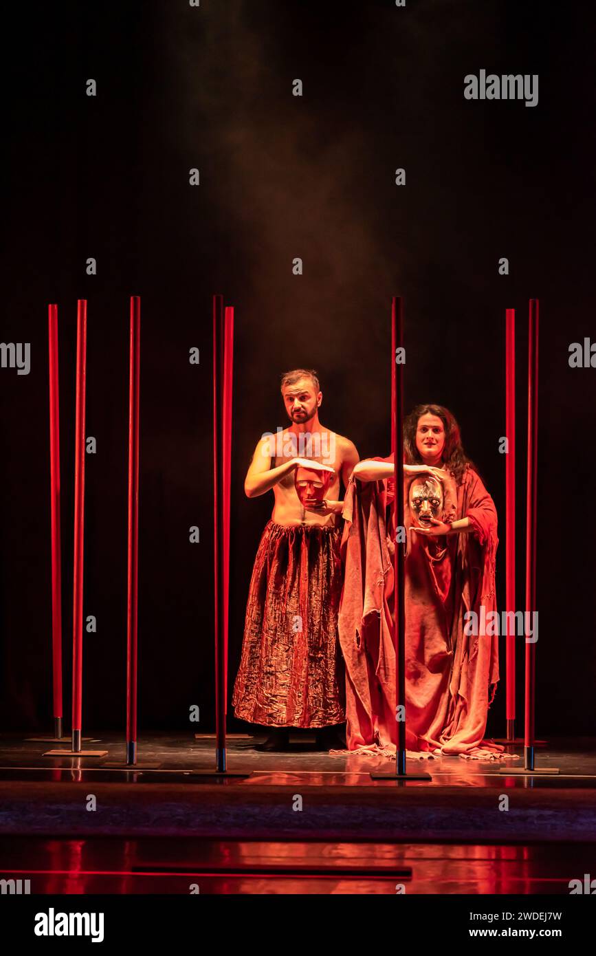 Cangas, Pontevedra, Spain. Jan, 19th, 2024. theatre representation of ...