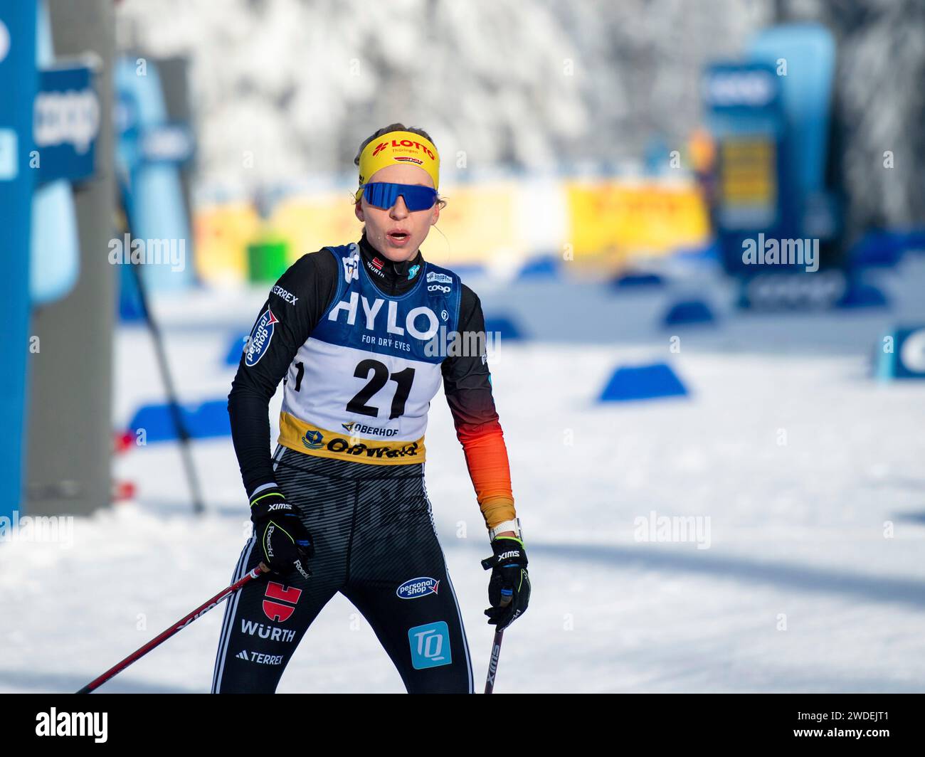 Lisa Lohmann (Deutschland) im Ziel, GER, FIS Coop Langlauf Weltcup ...