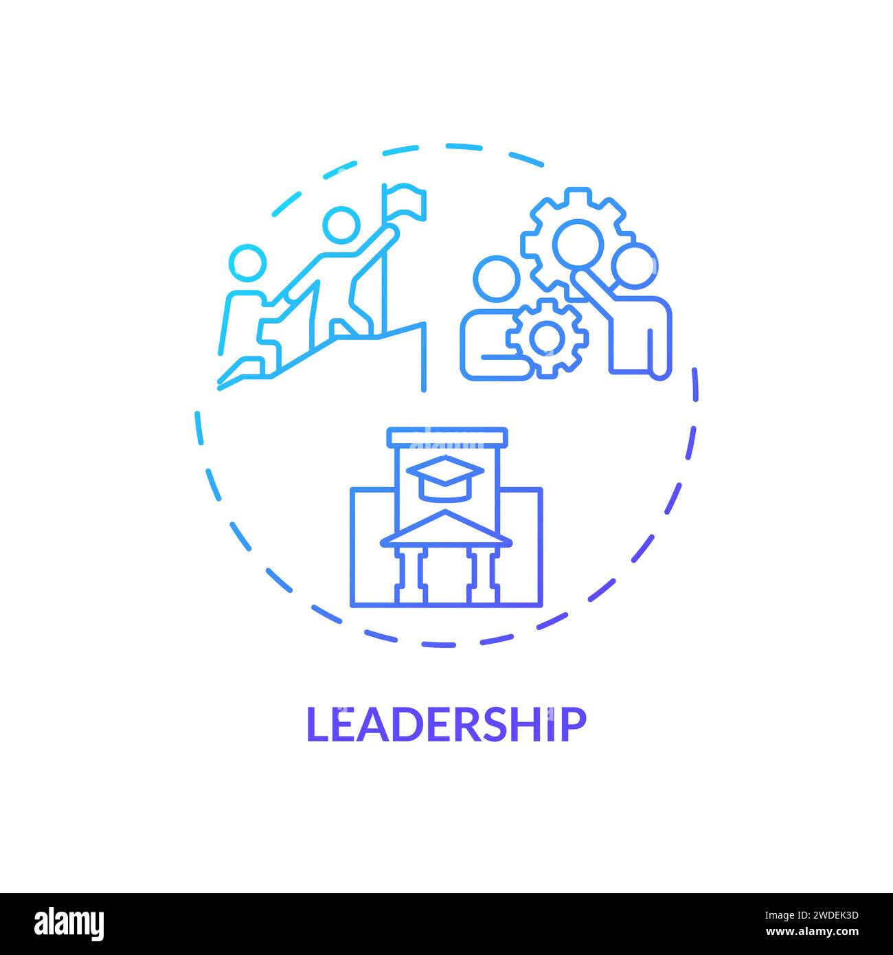 Thin line simple gradient leadership icon concept Stock Vector Image & Art - Alamy