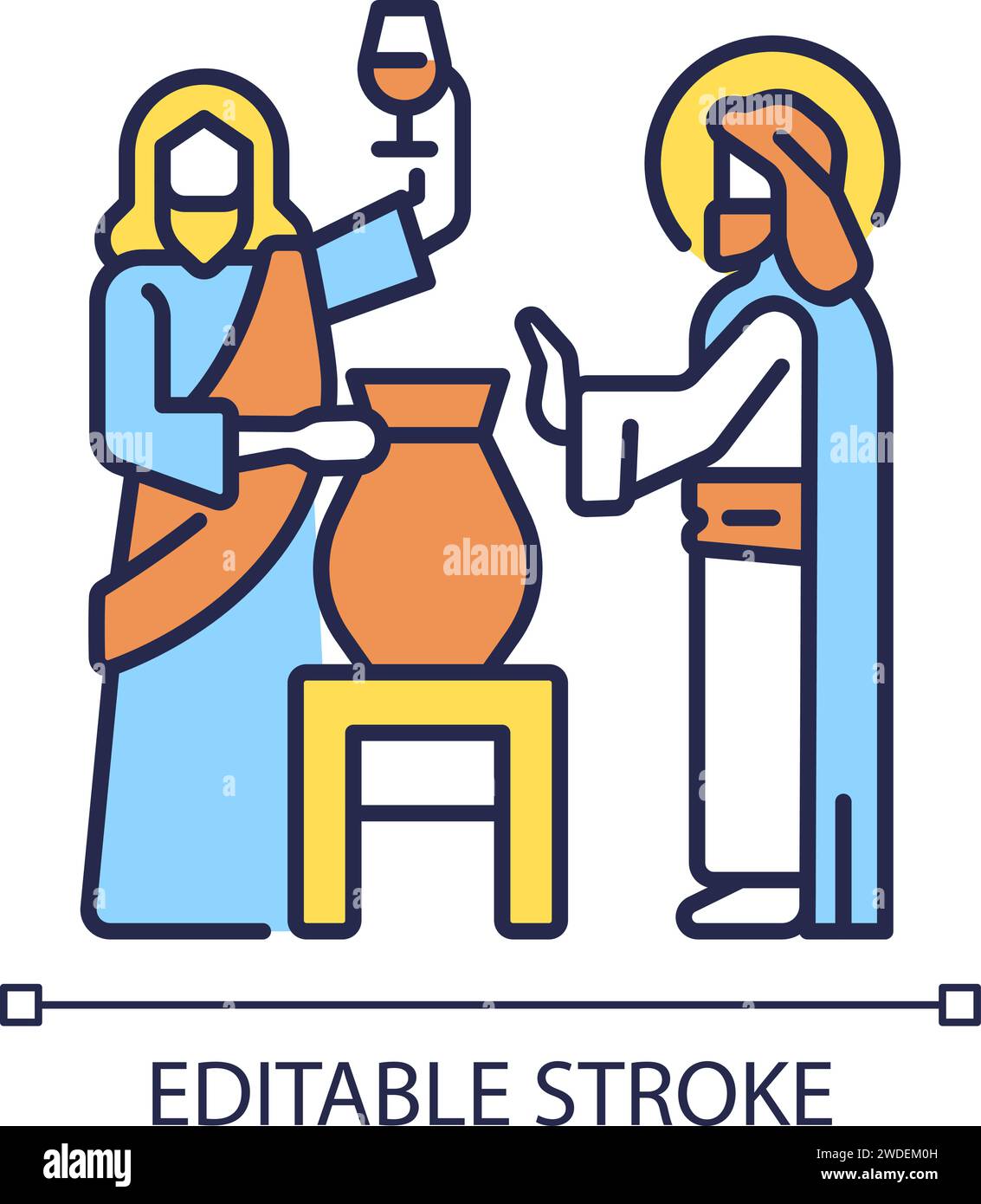 First Miracle Rgb Color Icon Stock Vector Image And Art Alamy