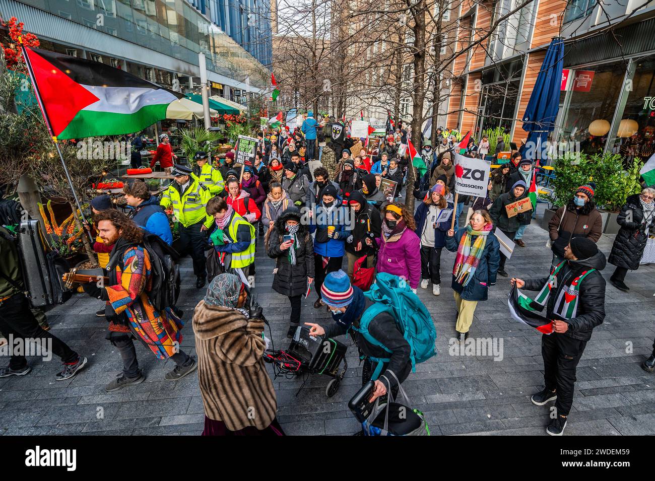 London, UK. 20th Jan, 2024. Shut it Down protest, calling for a ...