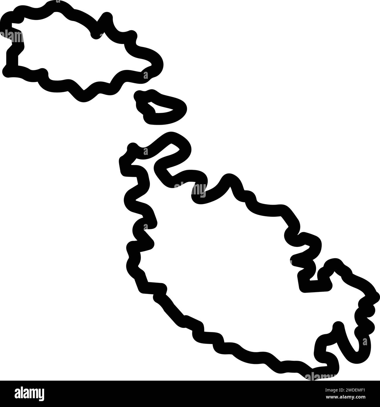 Malta map Stock Vector Images - Alamy