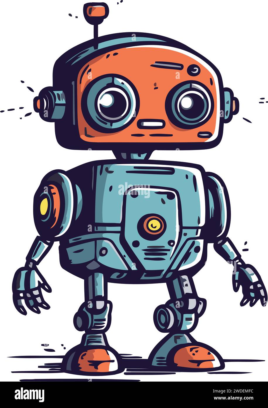Cartoon funny robot Stock Vector Images - Alamy