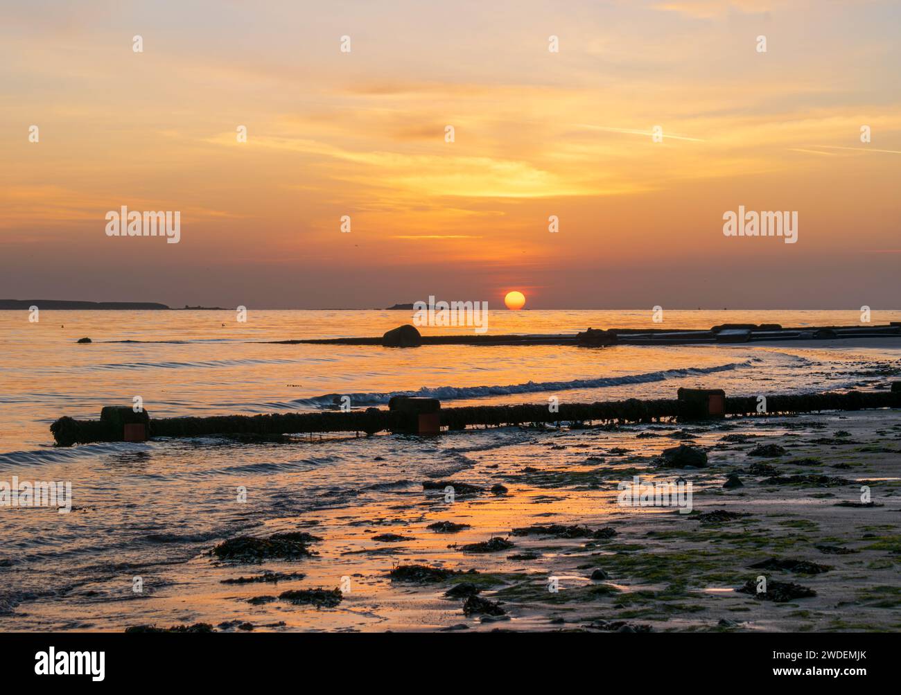 April sunrise over Burrow Beach Stock Photo - Alamy