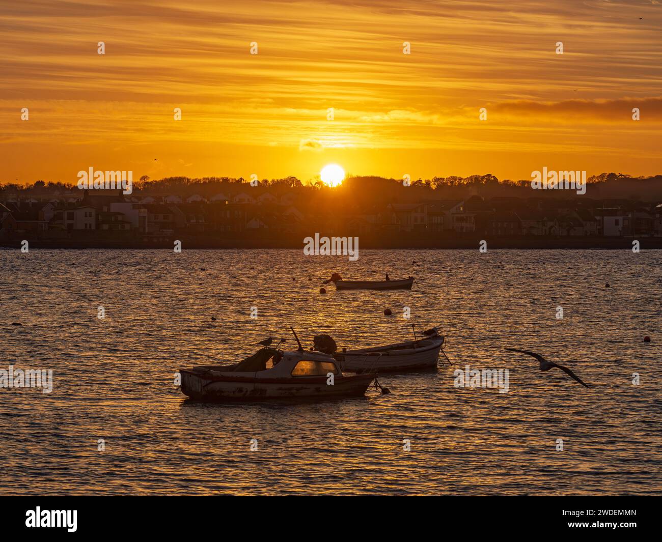 Sunset over Skerries Harbour Stock Photo - Alamy