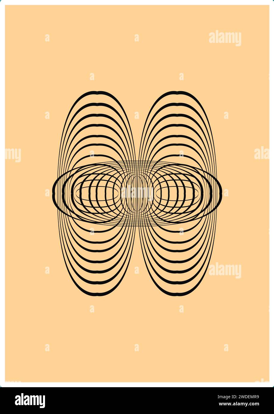 Minimalist art design poster illustration. Simple lines, shapes and ...