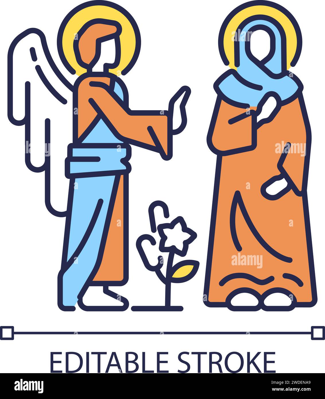 Annunciation Rgb Color Icon Stock Vector Image And Art Alamy 8386