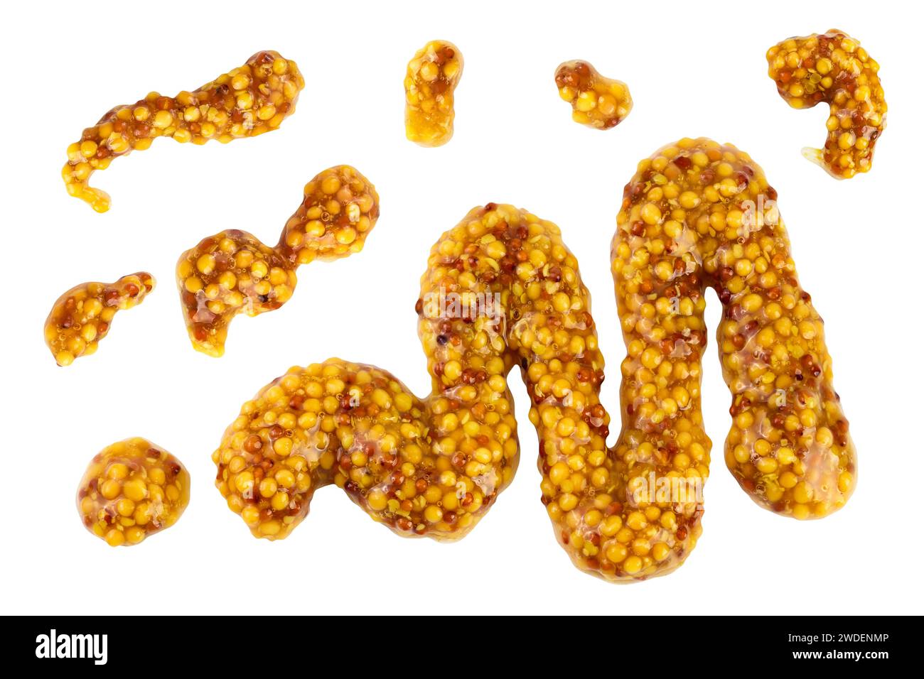 french mustard isolated on white background with full depth of field ...