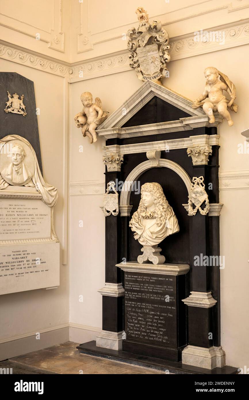 UK, England, Warwickshire, Compton Verney, Chapel, 1668 grave of Sir ...