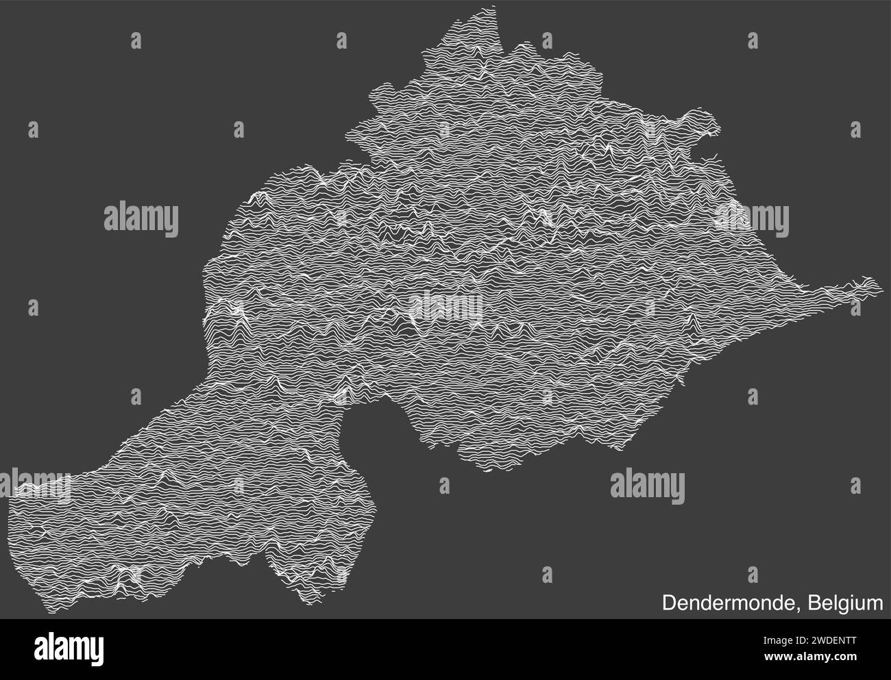 Topographic relief map of DENDERMONDE, BELGIUM Stock Vector Image & Art ...