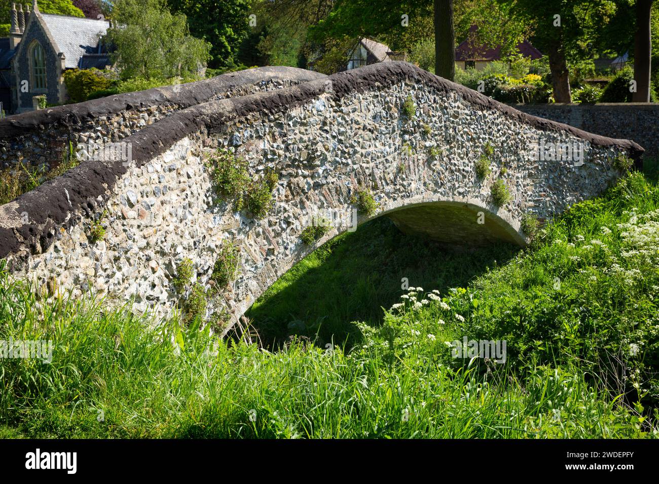 Ancient stone bridge (not the Packahorse Bridge) spanning the River ...