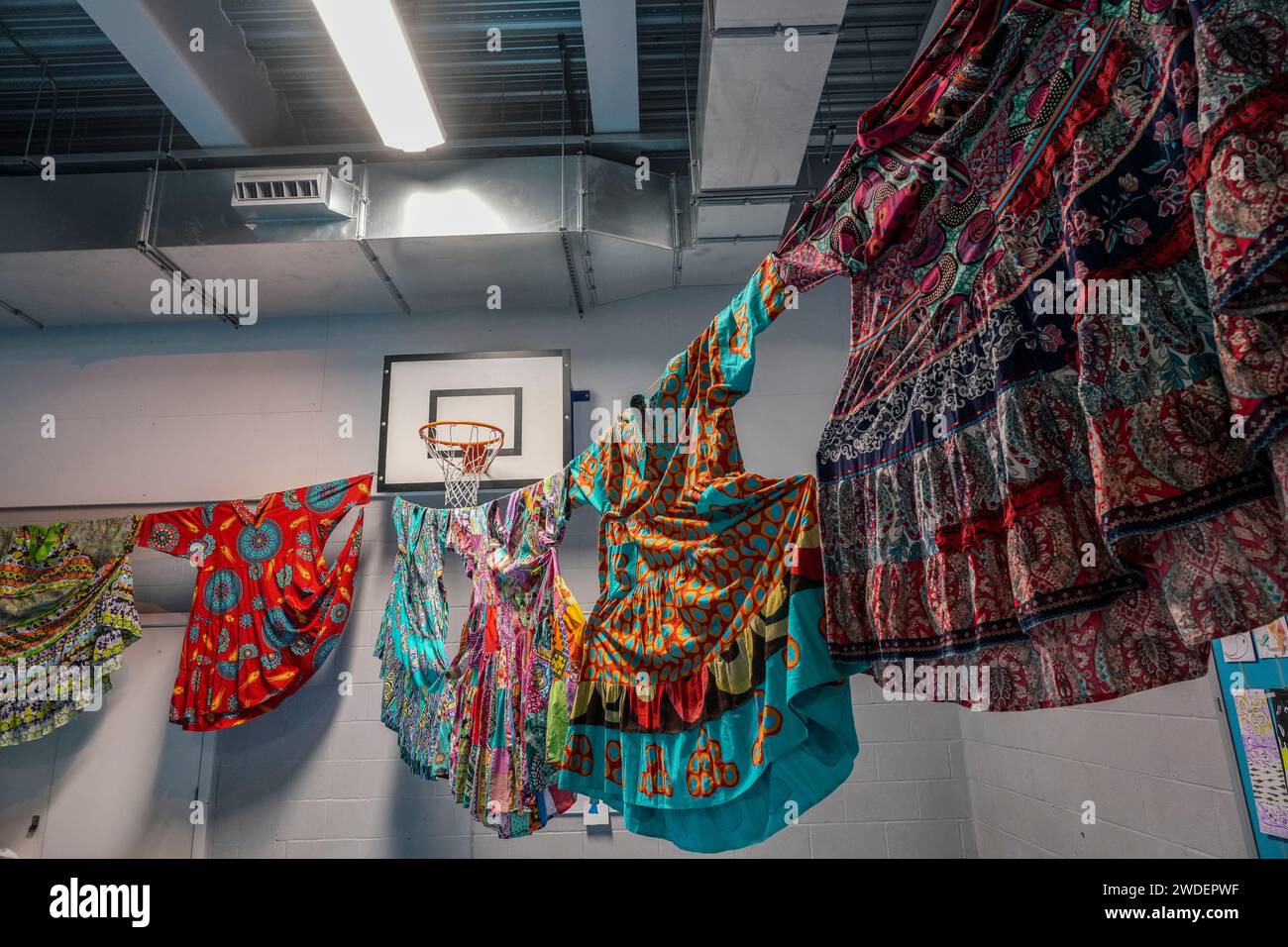 Dresses owned by Kids Company founder Camila Batmanghelidjh on display ...