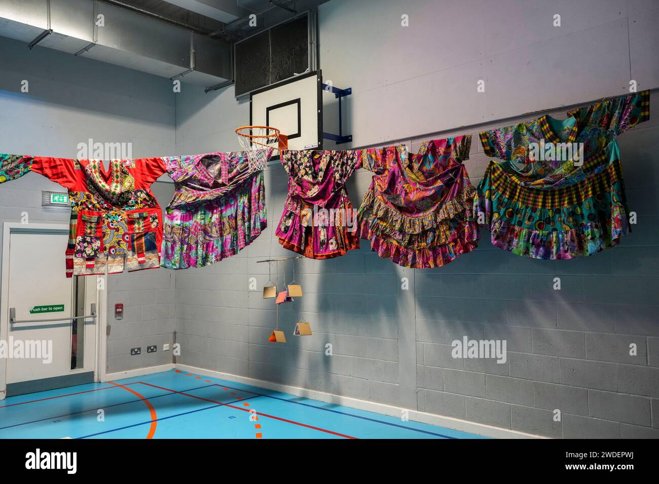 Dresses owned by Kids Company founder Camila Batmanghelidjh on display ...