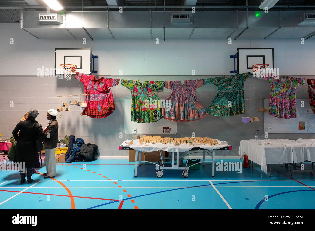 Dresses owned by Kids Company founder Camila Batmanghelidjh on display ...