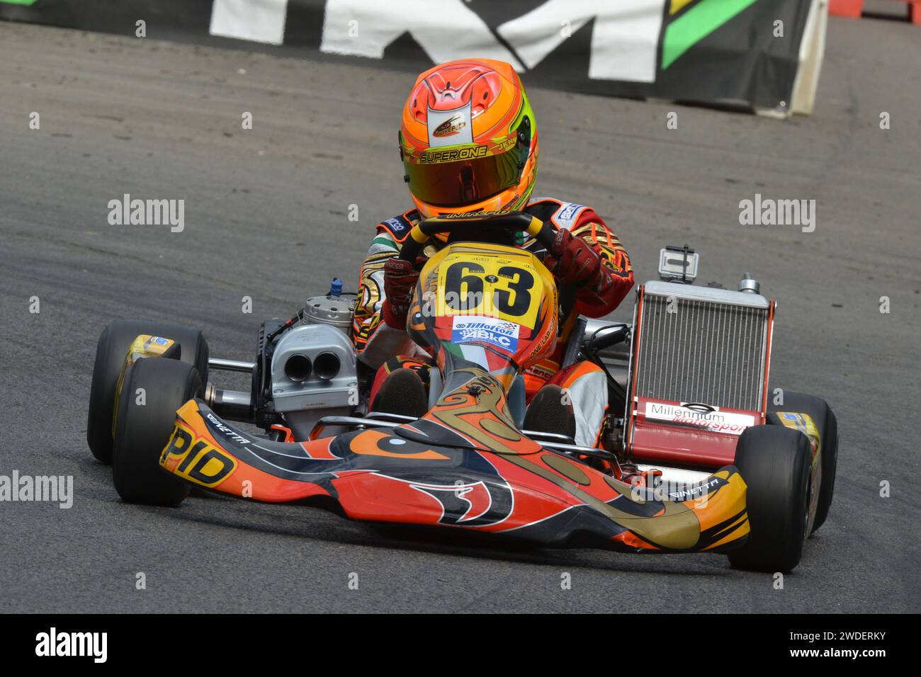 Mercedes F1 driver George Russell seen here in his early karting career ...