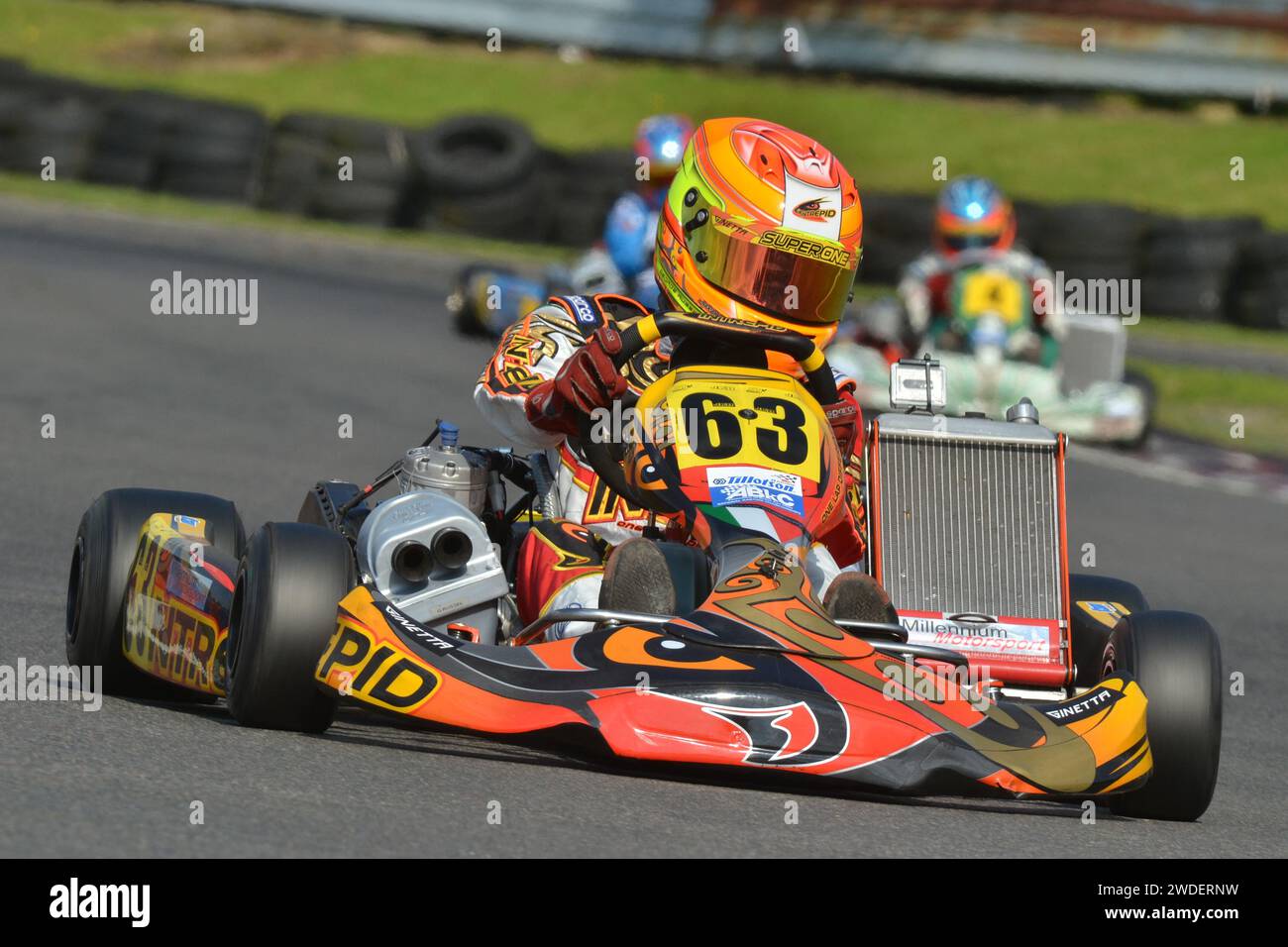 Mercedes F1 driver George Russell seen here in his early karting career ...
