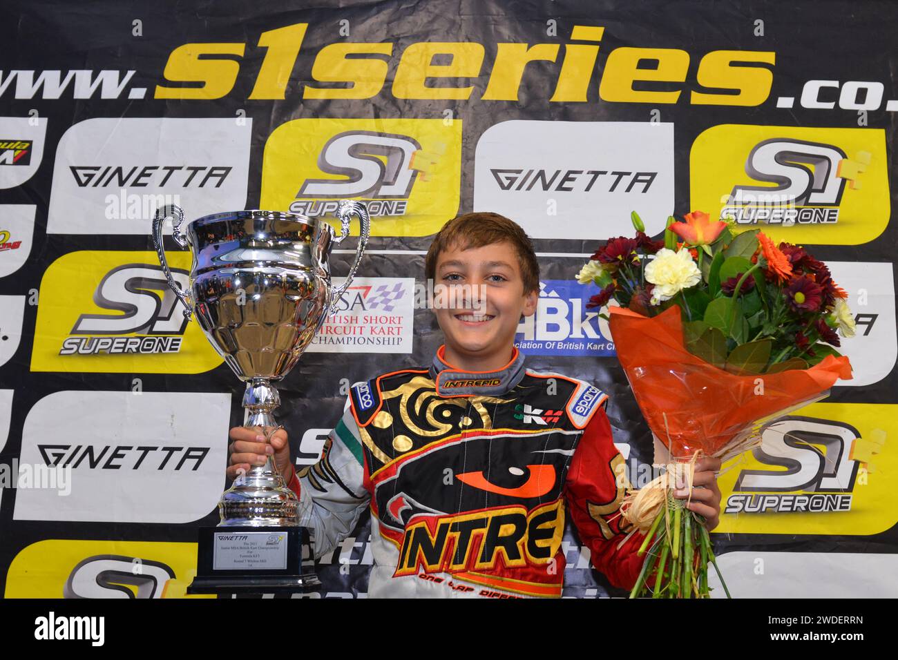 Mercedes F1 driver George Russell seen here in his early karting career ...
