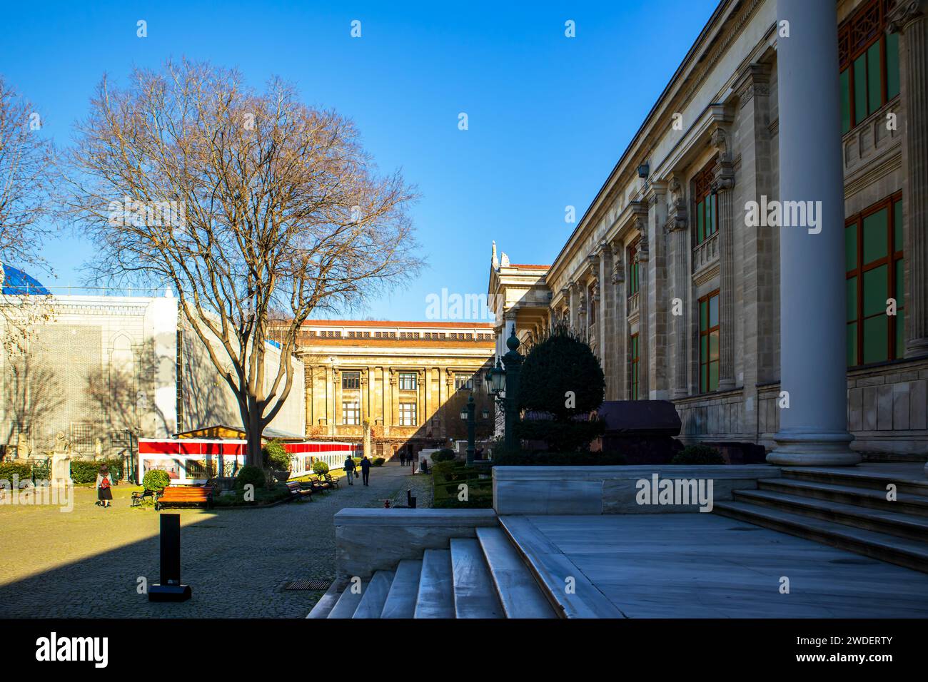 The Istanbul Archaeology Museum main building facades and garden ...