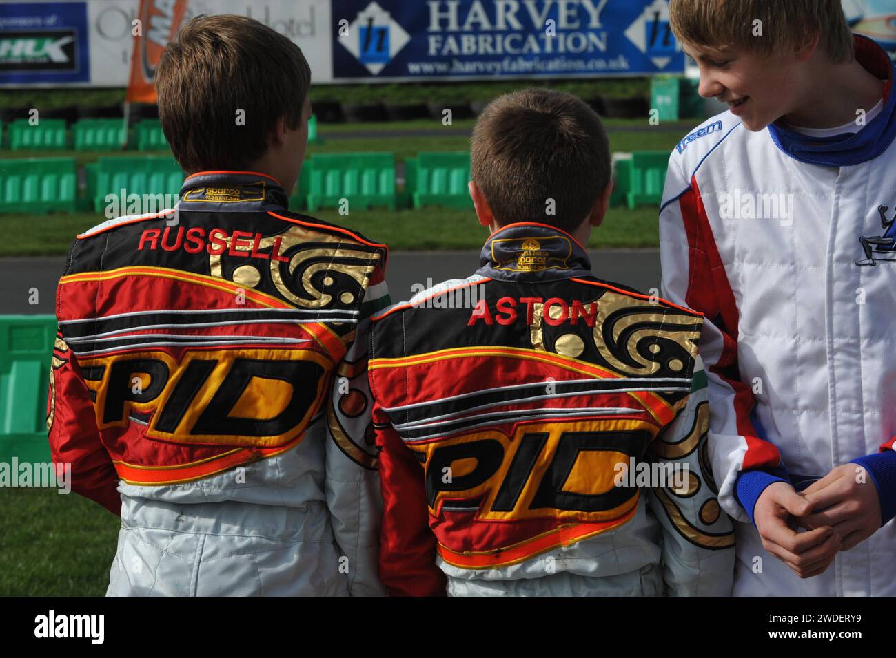 Mercedes F1 driver George Russell seen here in his early karting career ...