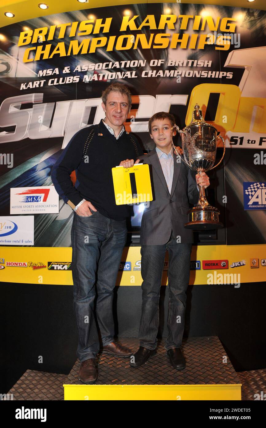 Mercedes F1 driver George Russell seen here in his early karting career ...